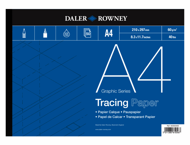 Daler & Rowney Tracing Paper 60g, a4 | Mattonbutiken